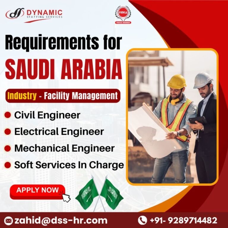 Recruitment For Saudi Arabia Facility Management Company