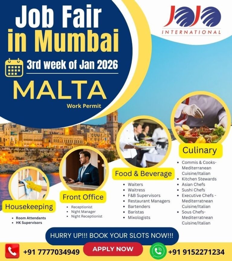 Malta Hospitality Jobs – Apply Now