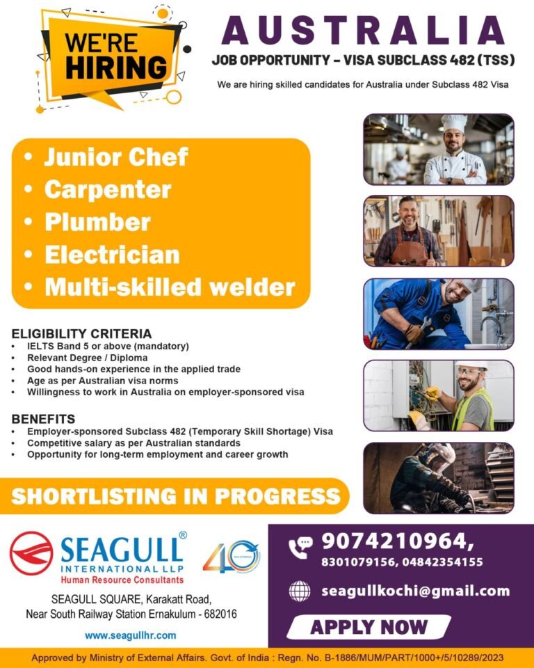 Australia Job Opportunity: Apply Now