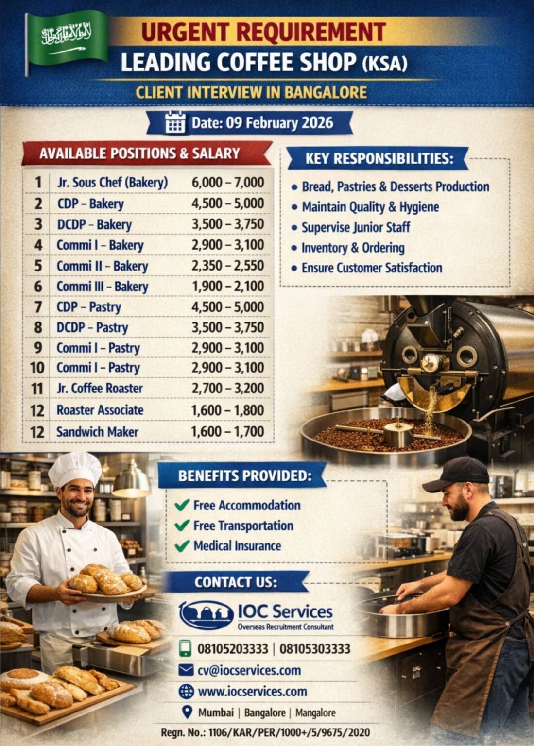 Saudi Arabia Jobs 2026: Urgent Hiring for Leading Coffee Shop