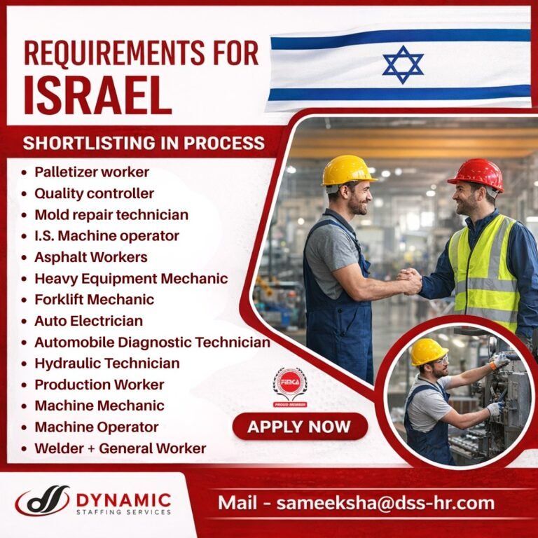 Urgent Job Openings in ISRAEL 2025–2026 | Shortlisting in Progress
