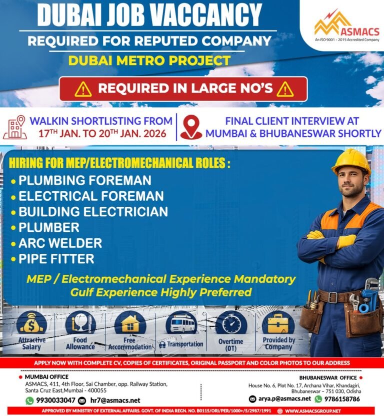 Dubai Metro Project Jobs – Apply Now