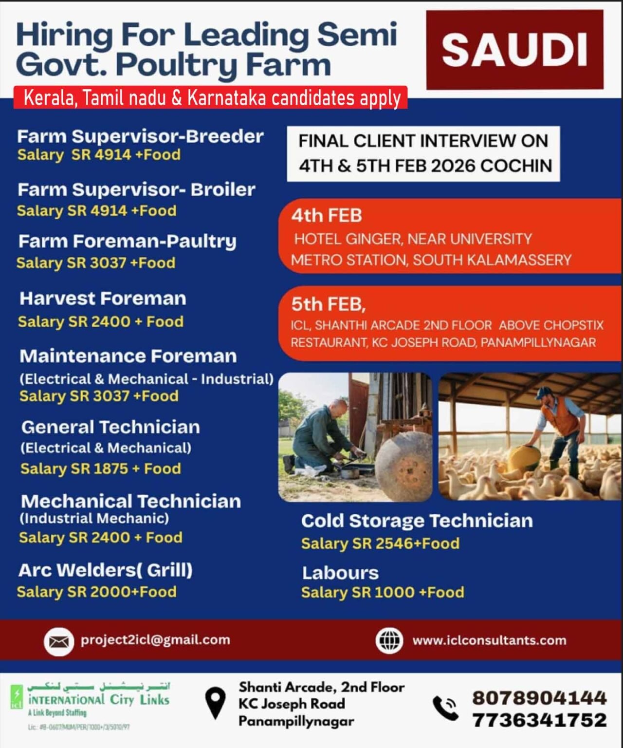 Urgent Hiring: Poultry Farm Jobs in Saudi Arabia – Semi-Govt. Leading ...