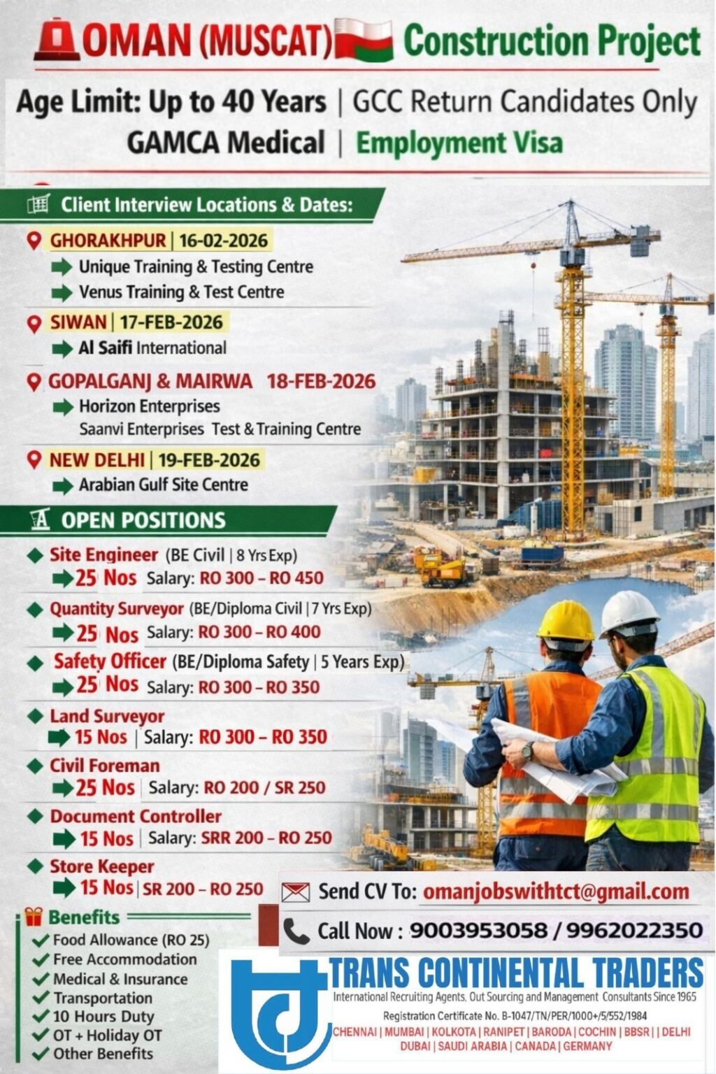 Oman Muscat Construction Project Jobs: Urgent Client Interviews ...