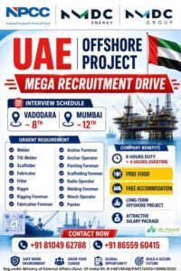 UAE Offshore Project Jobs 2026 – NPCC & NMDC Mega Recruitment Drive ...