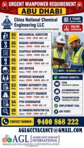 UAE Abu Dhabi Oil & Gas Jobs 2026 – CNCEC UAE Recruitment | Online ...