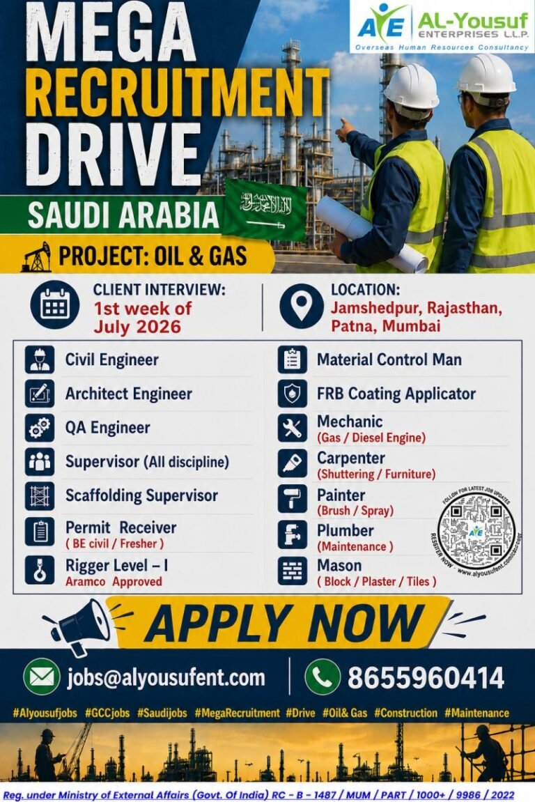 Saudi Arabia Oil & Gas Jobs 2026 – Mega Recruitment Drive for Engineers ...