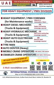 UAE Heavy Equipment Jobs 2026 – Oil Refinery and Petrochemical Plant ...