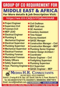 Middle East & Africa Jobs 2026 – Multiple Engineering & Construction ...